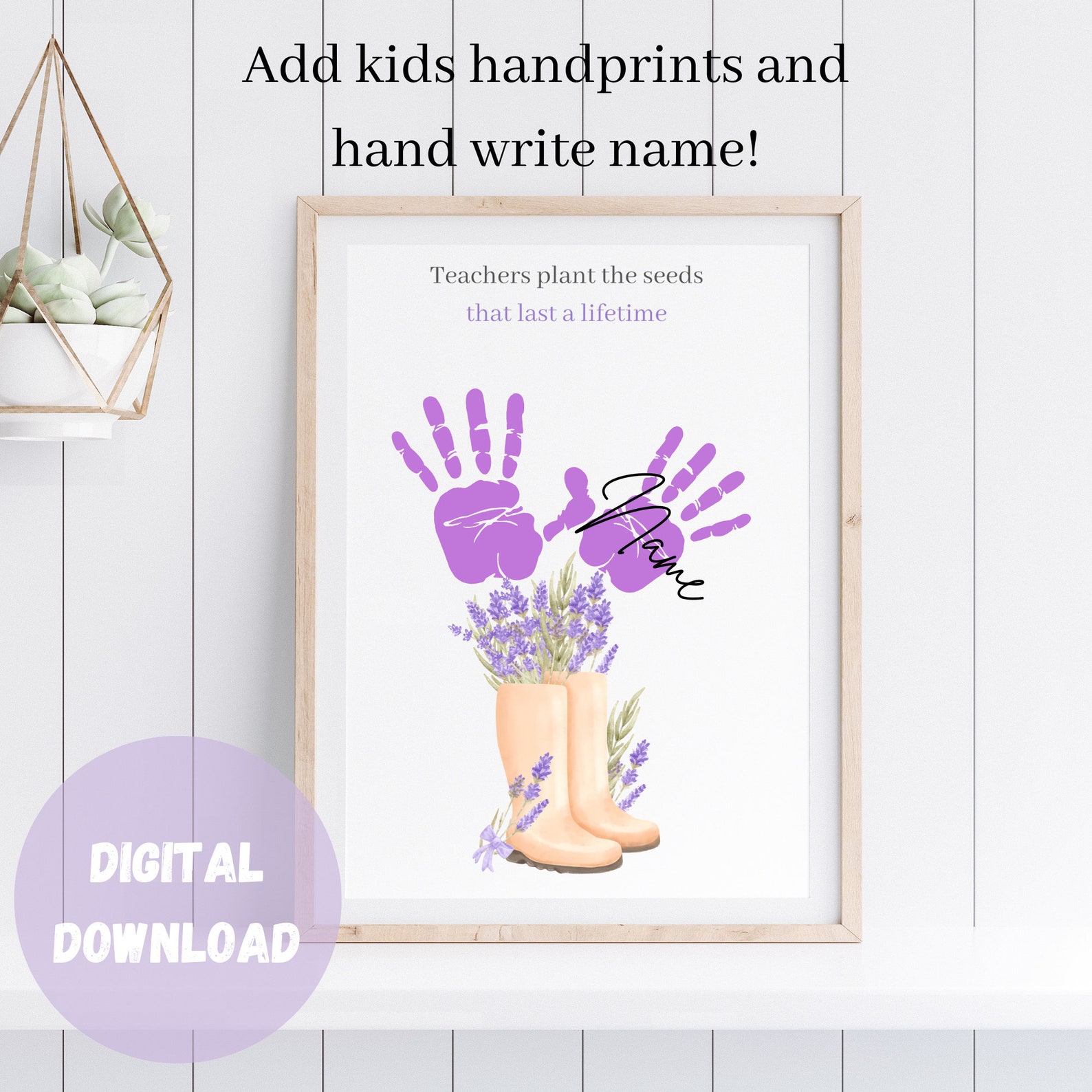 Teachers Plant the Seeds, End of the Year Gift, Fingerprint Art ...