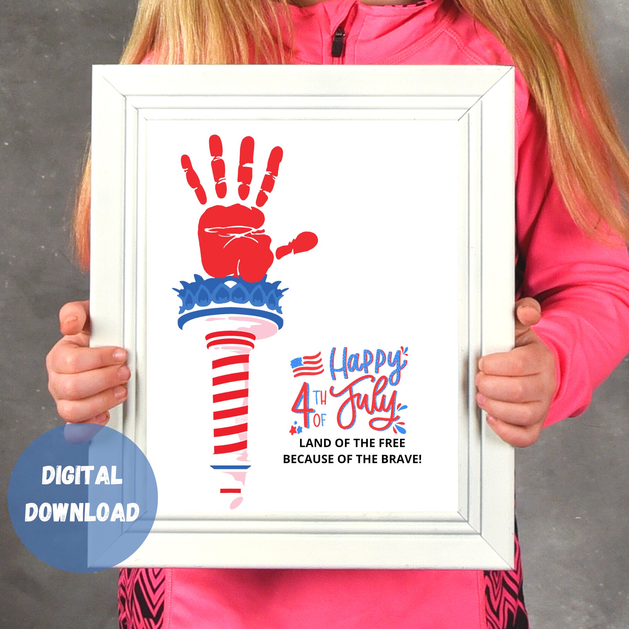 Statue of Liberty 4th July Craft Handprint Art DIY - Etsy