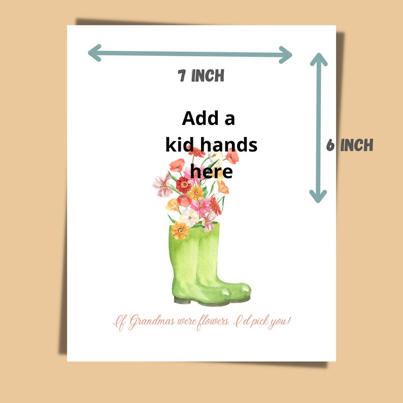 If Grandmas Were Flowers Handprint, Garden Boots Floral Poem, Floral ...