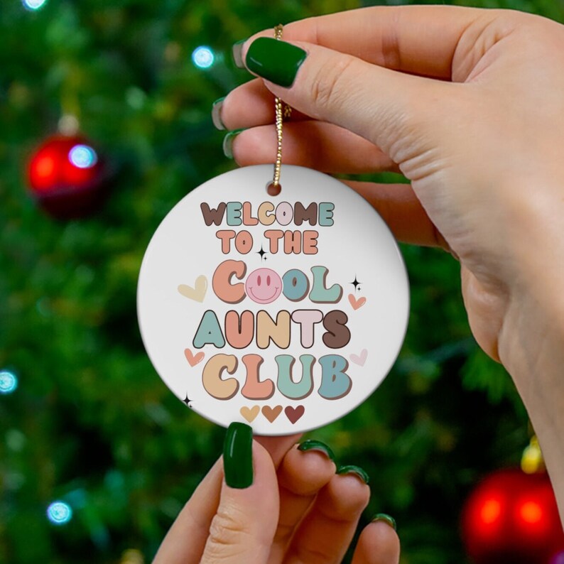 Cool Aunts Club Ornament, Reveal Aunt Ornament, Funny Aunt Ornament ...