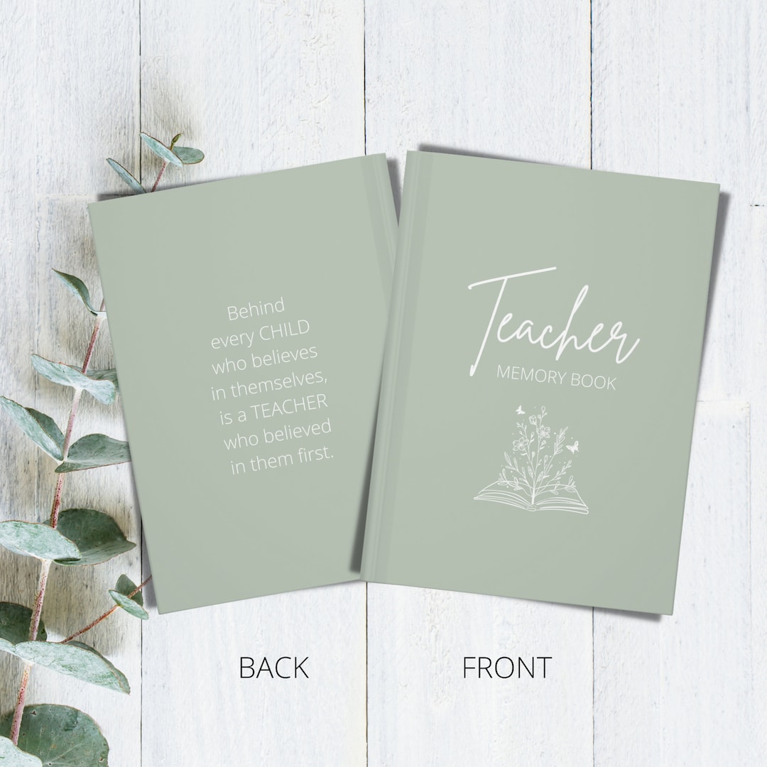 Teacher Memory Book, Teacher Appreciation Gift, Teacher Journal, Thank ...