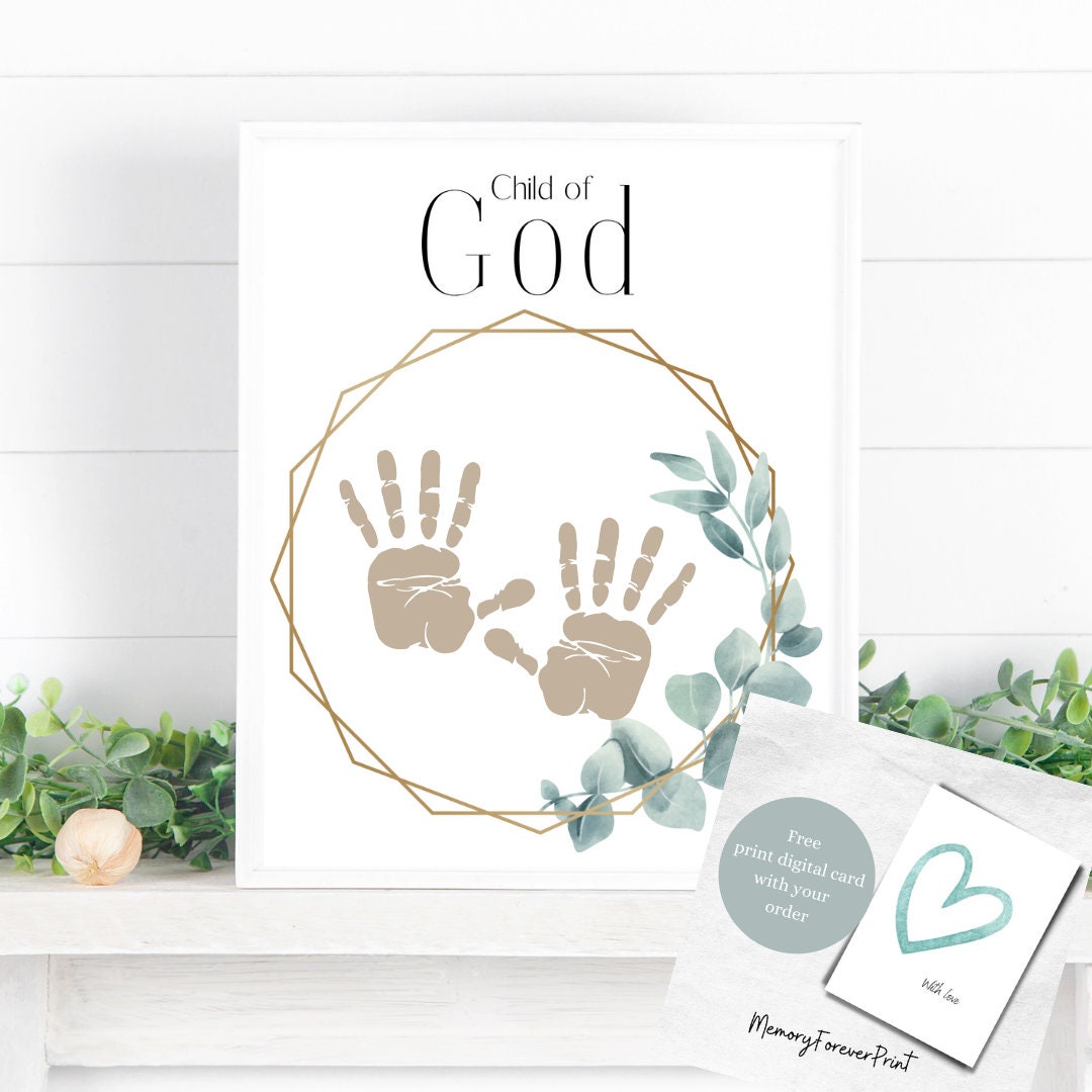 Child of God Handprint Art Christian Nursery Decor - Etsy