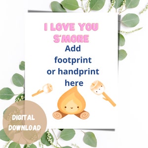 I Love You S'more, Campfire Handprint Art, Summer Handprint Craft ...
