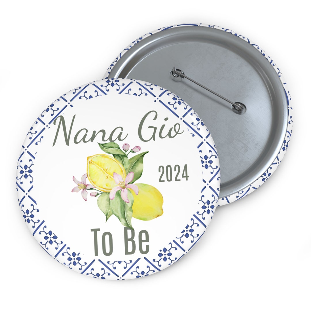 Mediterranean Lemon Baby Shower Buttons, Custom Main Squeeze Baby ...