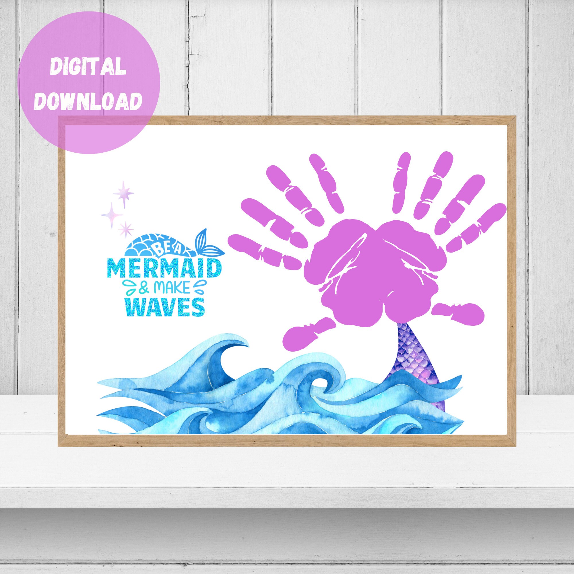 Mermaid Craft Be a Mermaid & Make Waves Mermaid Printable - Etsy