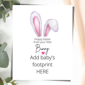 Hoppy Easter From Your Little Bunny Footprint Art, Printable Art for ...