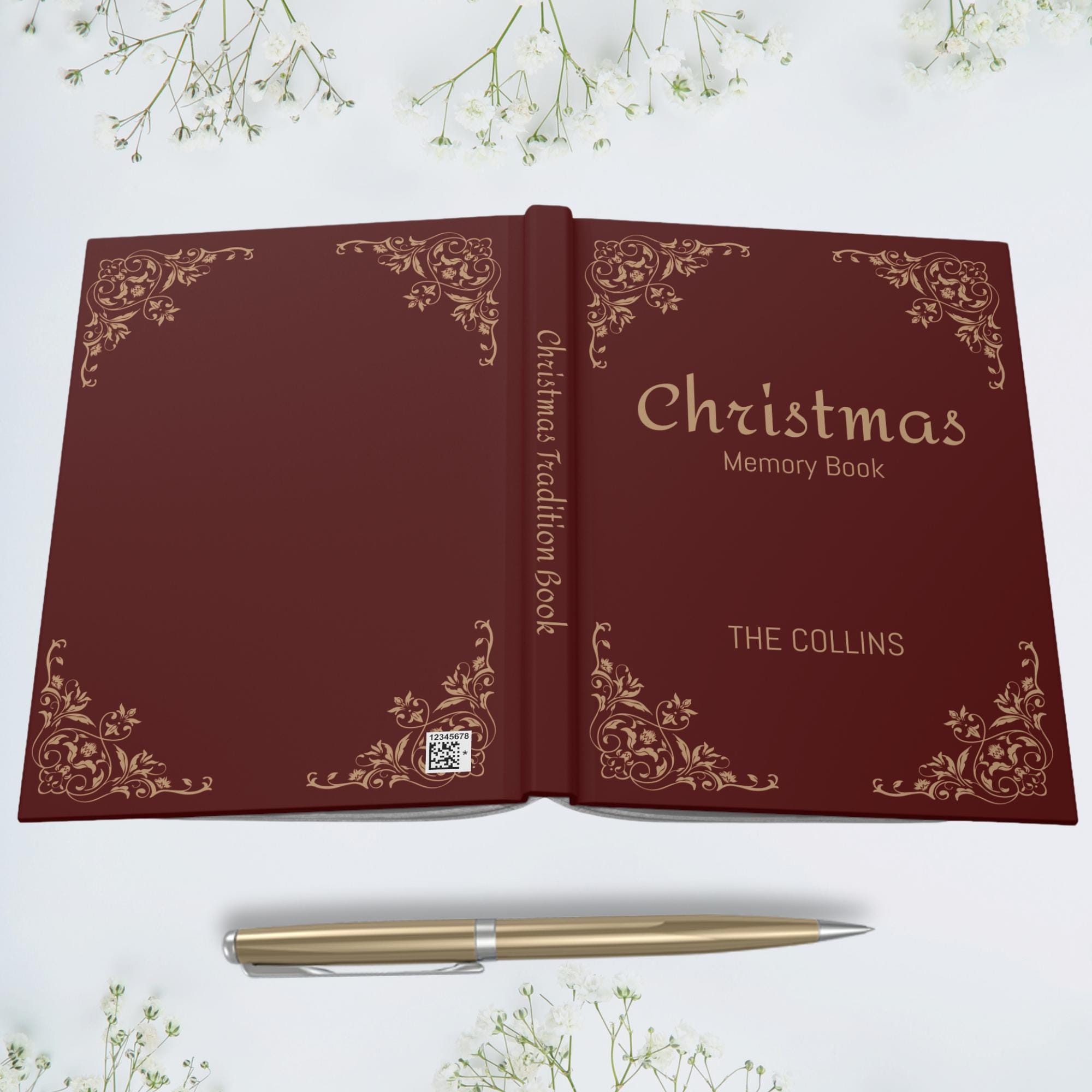 Personalized Family Christmas Journal, Custom Christmas Memory Book ...