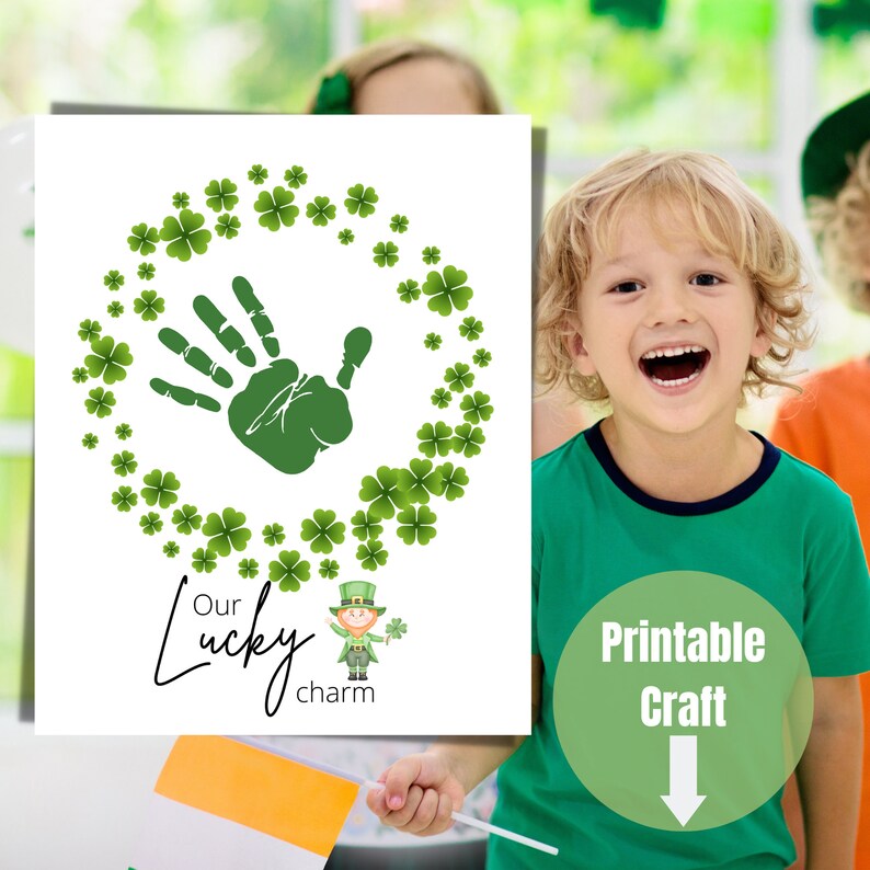 Our Lucky Charm Printable St Patrick's Day Handprint Art - Etsy
