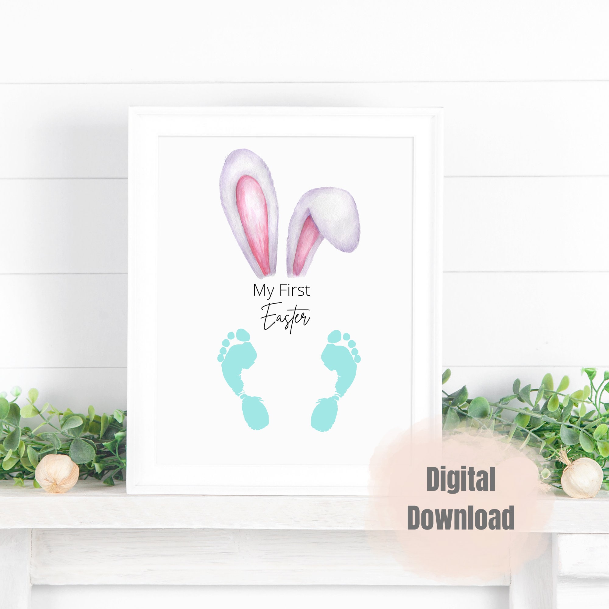 My First Easter Baby Footprint Keepsake DIY Kid Crafts Baby - Etsy