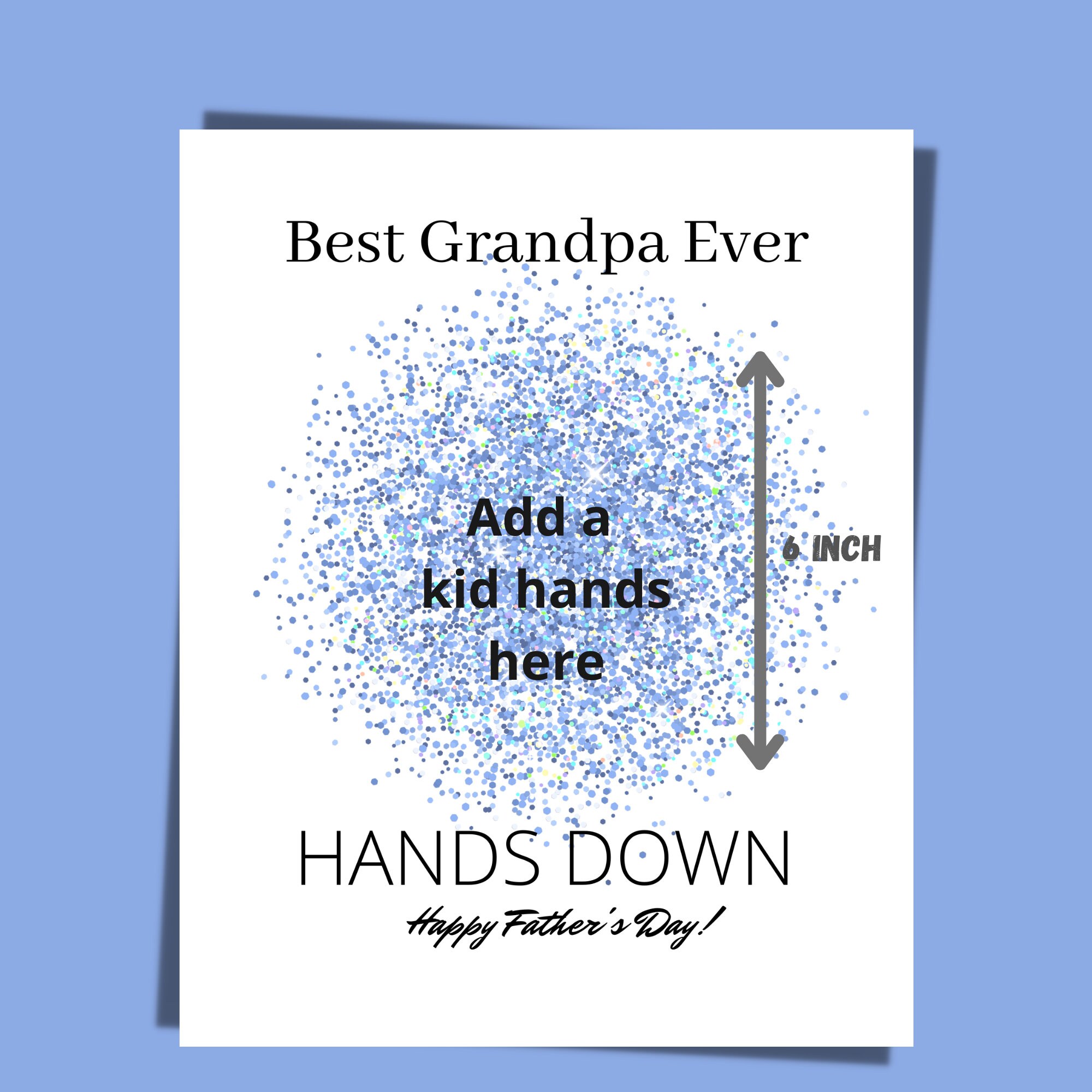 Best Grandpa Ever Hands Down Handprints, Grandpa Gift Handprint ...