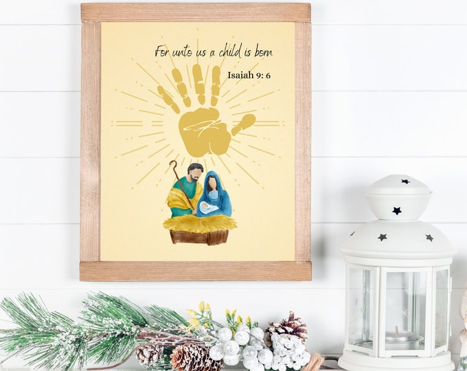 Sunday School Kids Craft, Christian Christmas Gifts, Isaiah 9:6 Birth ...
