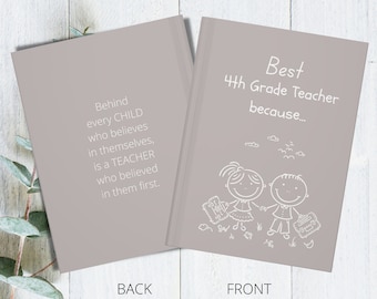 Teacher Memory Book, Teacher Appreciation Gift, Teacher Journal ...