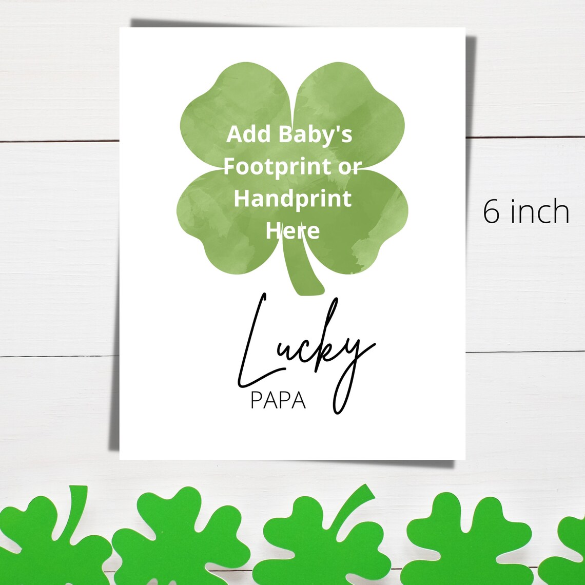 Lucky Papa St Patricks Day Handprint Art Shamrock Handprint - Etsy