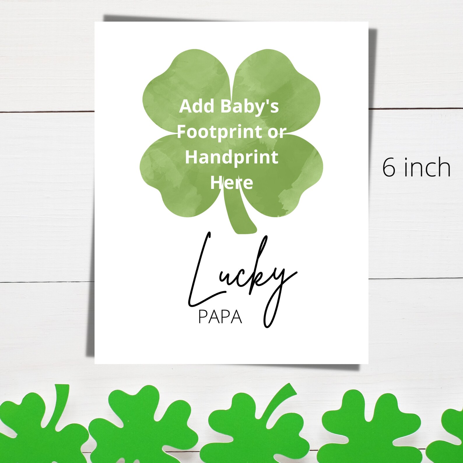 Lucky Papa, St Patricks Day Handprint Art, Shamrock Handprint Keepsake ...