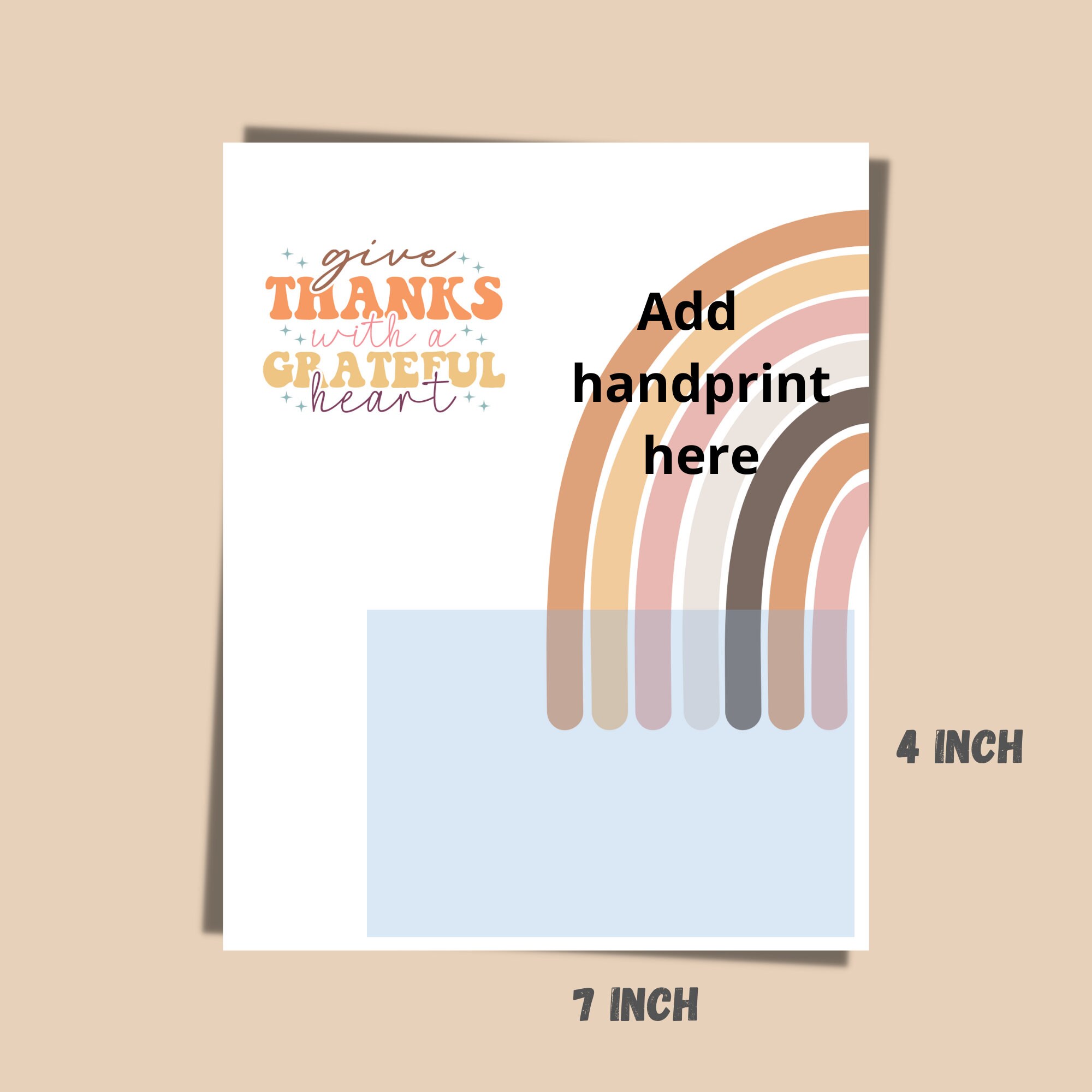 Fall Preschool Handprint Boho Rainbow Handprint Printable - Etsy