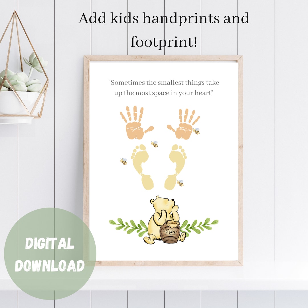 Winnie the Pooh Handprint Art, Sometimes the Smallest Things Take up ...