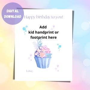 Happy Birthday Handprint Art, Birthday Handprint Craft, DIY Birthday ...