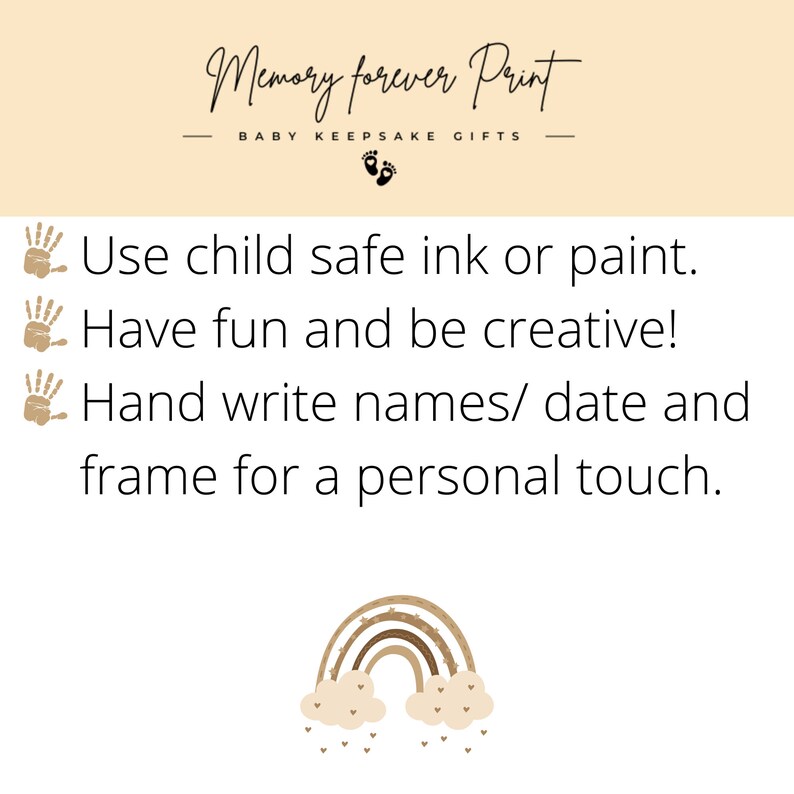 Grandma Tree of Love Mothers Day Art Print Hand Handprint - Etsy