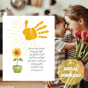 You Are My Sunshine Poem, Sunflower Handprint, Sun Mom, Classroom ...