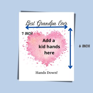 Handprint Gift for Grandpa, Best Grandpa Ever Hands Down, Father's Day ...