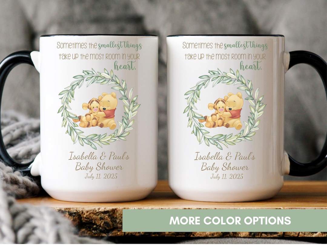 Personalized Baby Shower Mug Gift, Custom Teddy Bear Cup With Quote ...