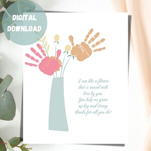 I Am Like a Flower Mom Poem, Boho Handprint, Floral Bouquet, Classroom ...