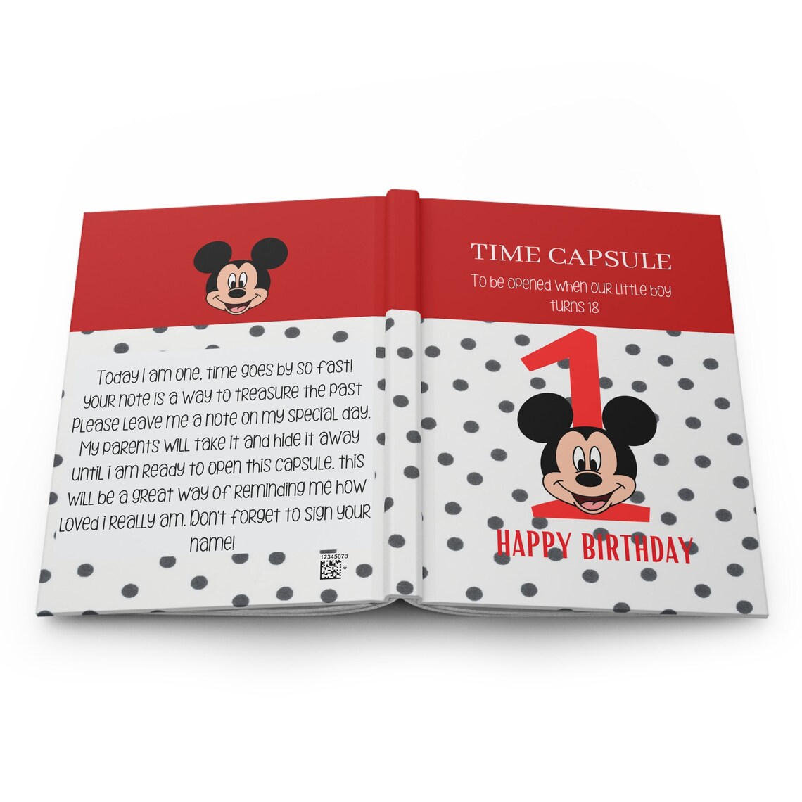 Mickey Mouse 1st Birthday Time Capsule Sign Boy Mickey 1st - Etsy