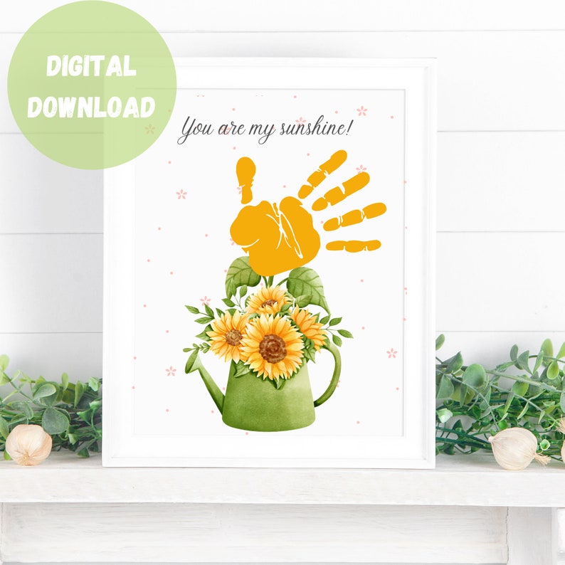 You Are My Sunshine Handprint Sunflower Handprint - Etsy