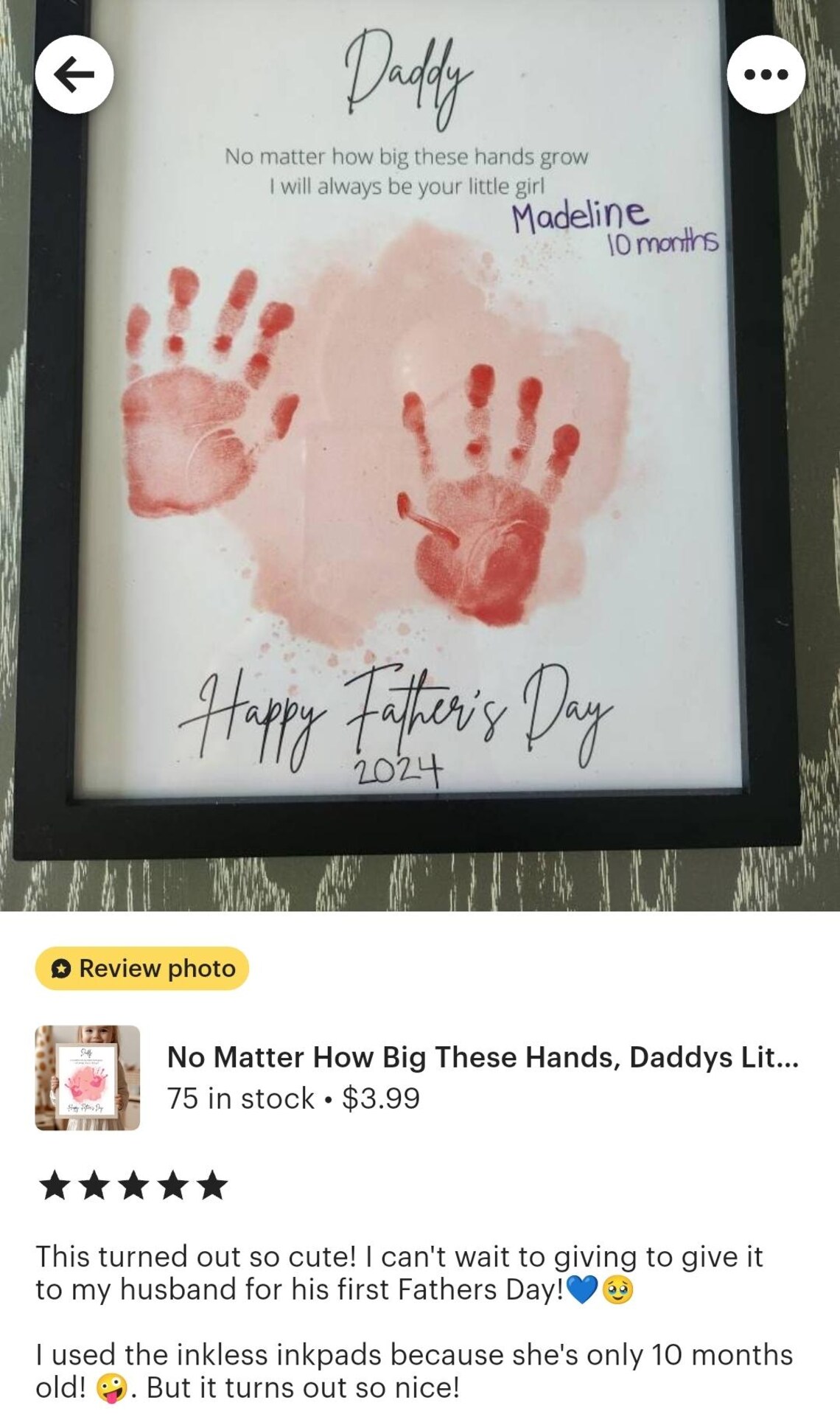 No Matter How Big These Hands, Daddys Little Girl Handprint Gif ...