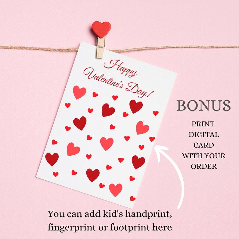 I Love You DIY Handprint Art, Heart Love, Kids Handprint Craft, Gift ...