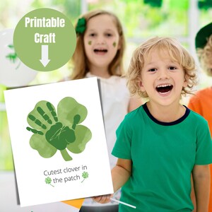 Cutest Clover in the Patch, St Patrick's Day Handprint Art, Shamrock ...