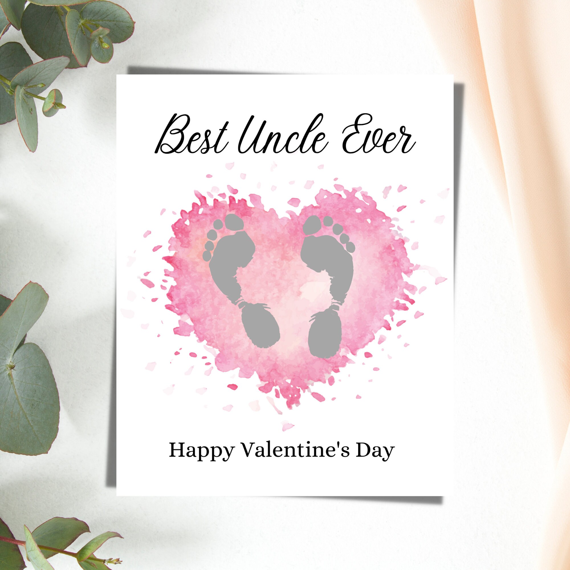 Best UNCLE Ever Handprint Art Craft, Valentine's Day Craft, Gift for ...
