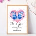 Mother's Day Handprint Art, I Love You DIY, Heart Love, Kids Handprint ...