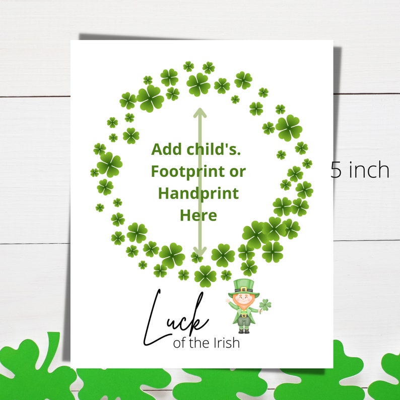 Luck of the Irish Printable St Patrick's Day Handprint - Etsy