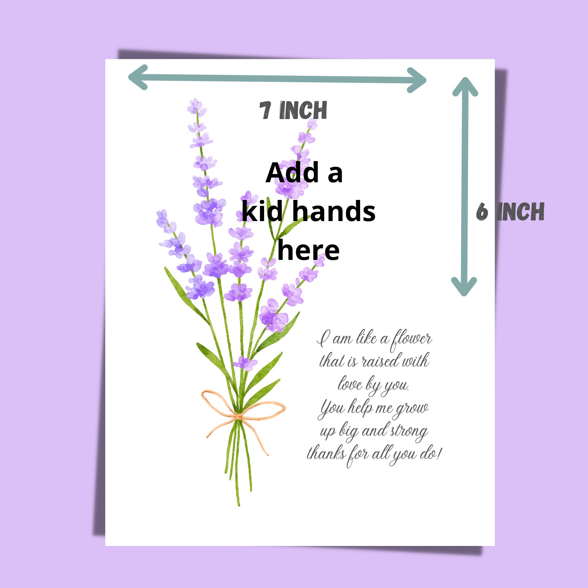 Flower Handprint Craft Art, Poem, Floral Bouquet Printable, Mothers Day ...