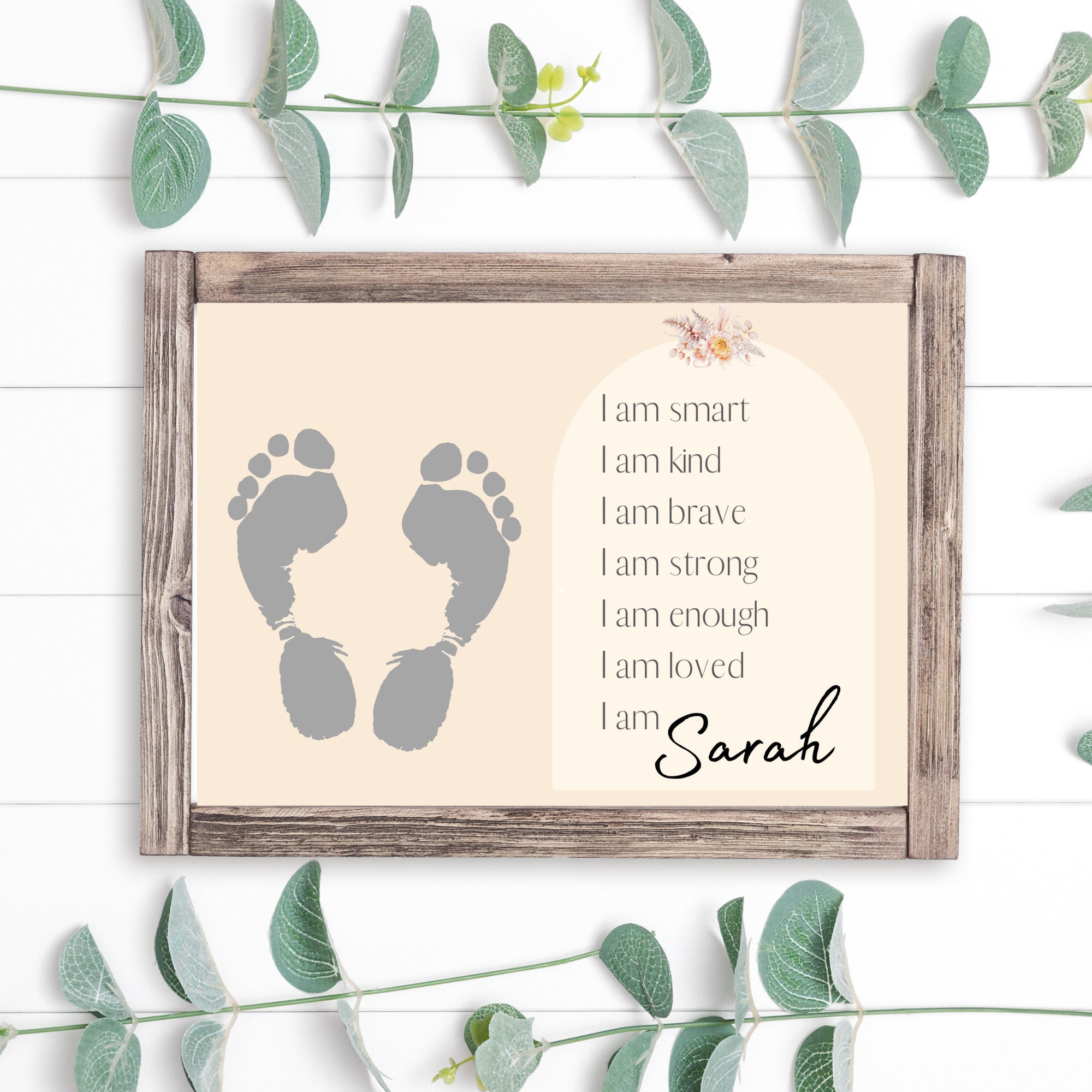 Affirmations for Kids, Handprint I Am Kind Smart Loved, Inspirational ...