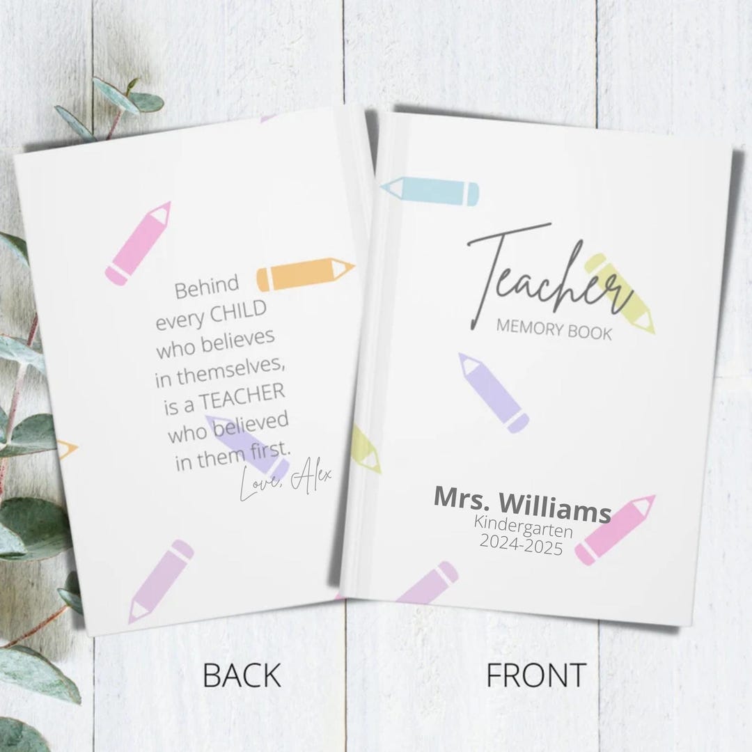 Custom Teacher Journal, Teacher Memory Book, Teacher Appreciation Gift ...