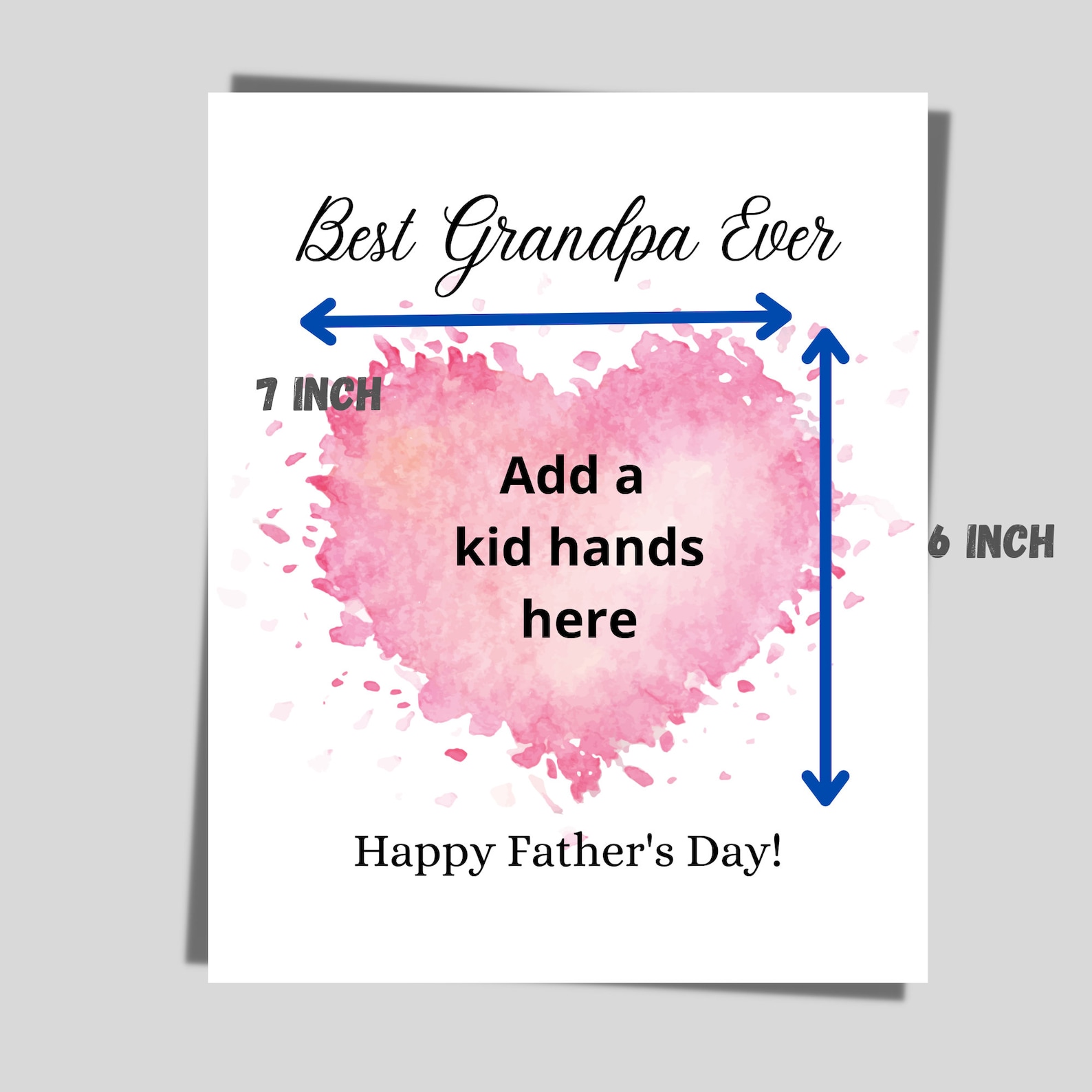 Best Grandpa Ever Handprints Printable Father's Day Card - Etsy