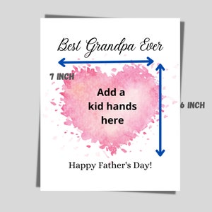 Best Grandpa Ever Handprints, Printable Father's Day Card, Grandpa Gift ...