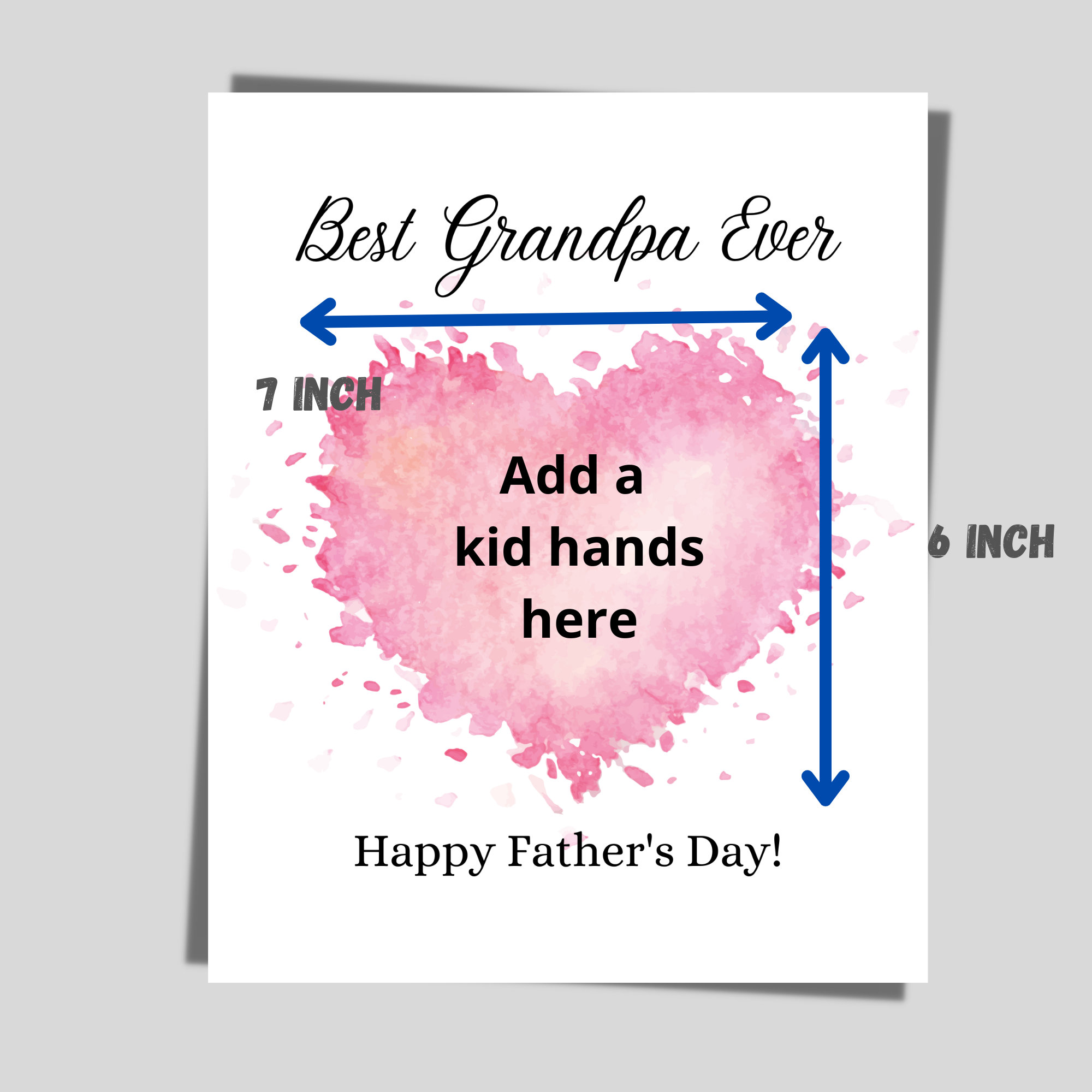 Best Grandpa Ever Handprints Printable Father's Day Card - Etsy