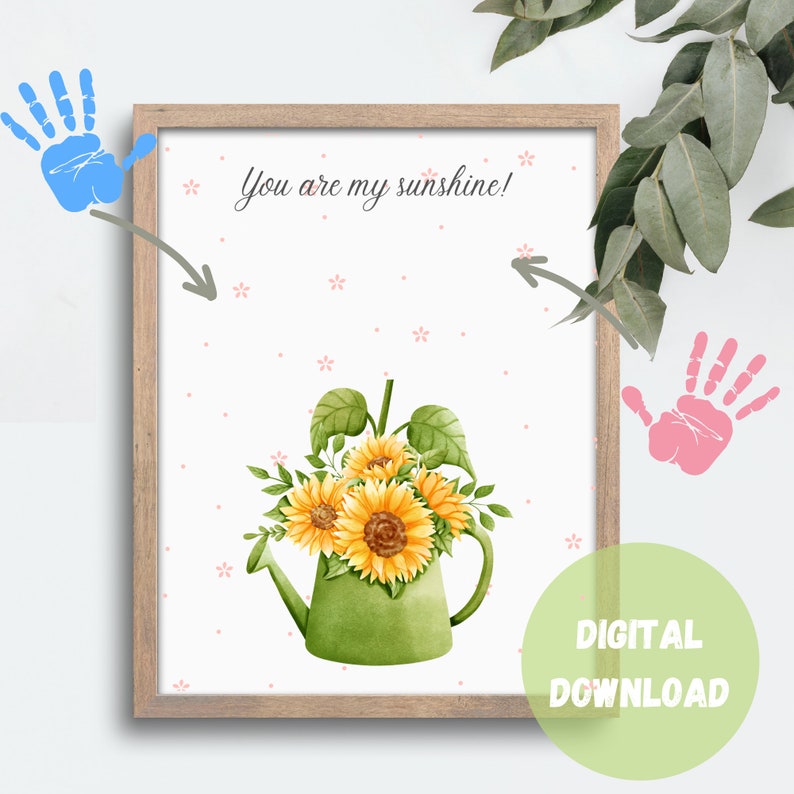 You Are My Sunshine Handprint Sunflower Handprint - Etsy
