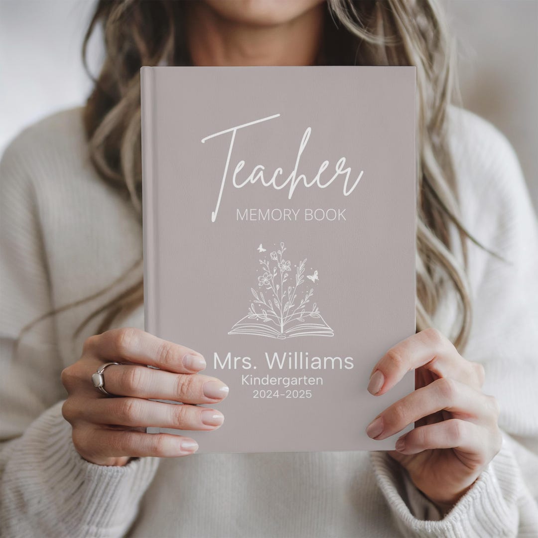 Custom Teacher Memory Book, Teacher Appreciation Gift, Thank You Gift ...