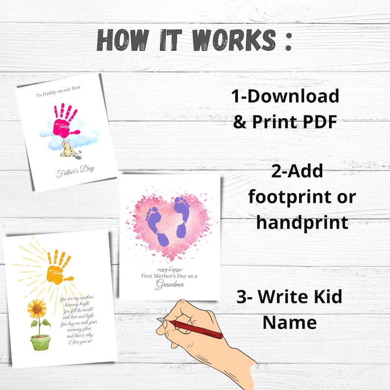 Happy Birthday Handprint Art Birthday Handprint Craft DIY - Etsy