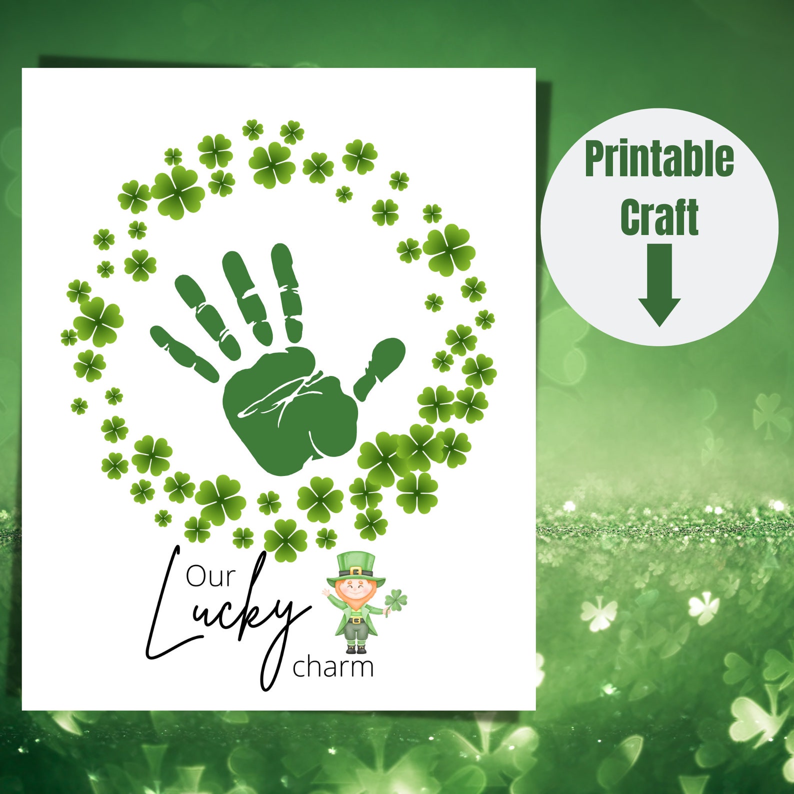 Our Lucky Charm Printable St Patrick's Day Handprint Art - Etsy