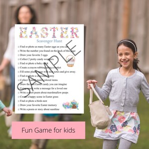 Easter Scavenger Hunt for Kids, Printable Easter Treasure Hunt, Family ...