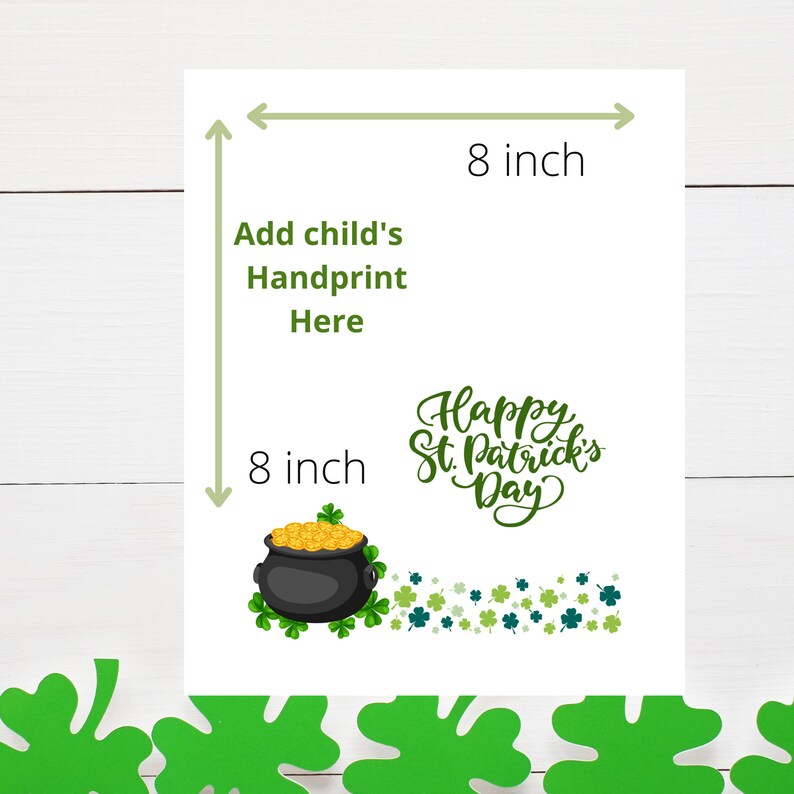 Rainbow Pot of Gold Handprint Art Craft DIY St Patrick's - Etsy