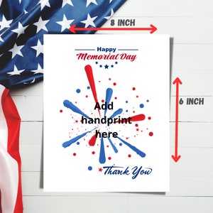 Memorial Day Handprint Digital Print, Sparkler Handprint Art, DIY ...