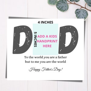 Dad to the World You Are a Father, Dad Printable Father's Day Card, Kid ...