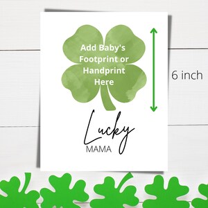 Lucky Mama, St Patricks Day Handprint Art, Shamrock Handprint Keepsake ...