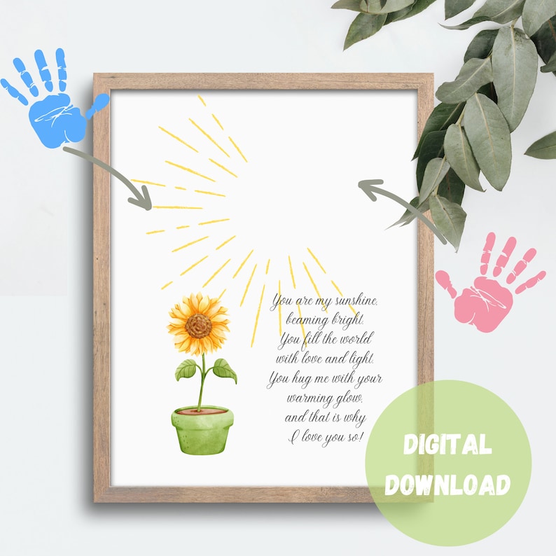 You Are My Sunshine Poem, Sunflower Handprint, Sun Mom, Classroom ...